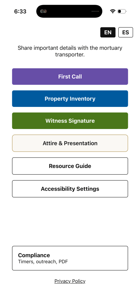 What is the Mortuary Transporter App? - Mortuary Transport